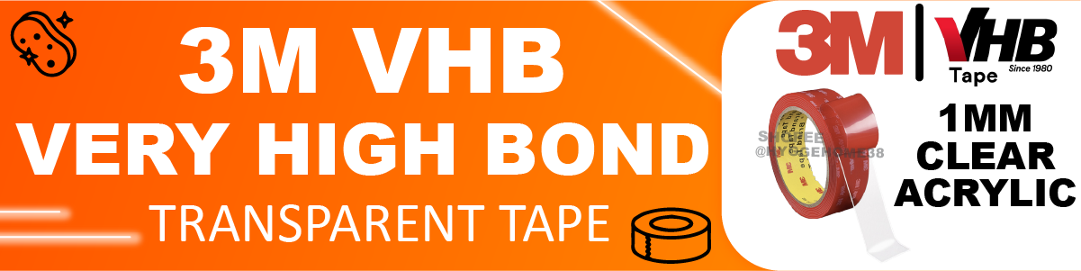 3M Double Sided Tape Clear Transparent 4910 Acrylic Strong Heavy Duty ...