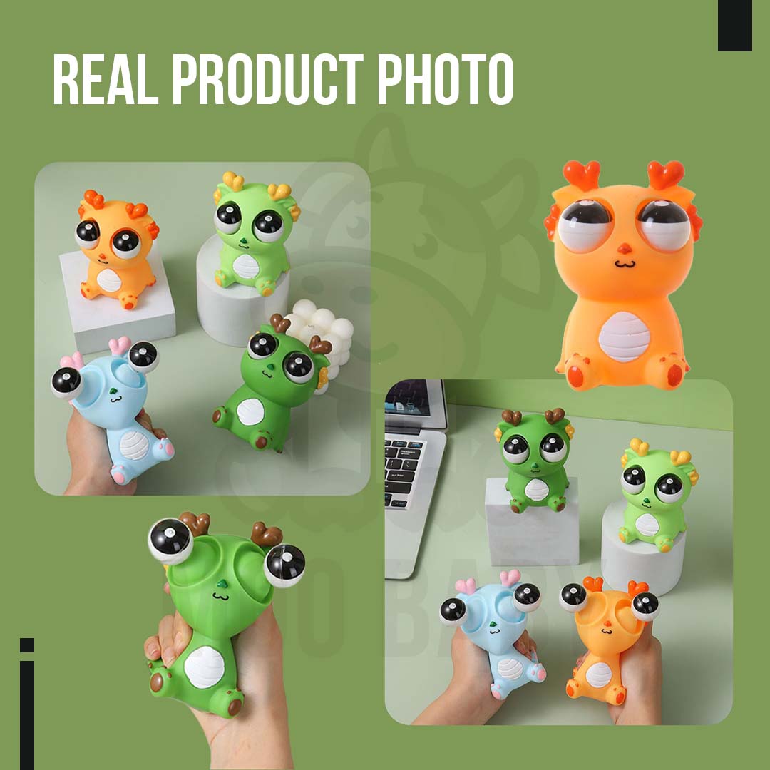 Moo Baby Pop Eye Dragon Squishy Toy Squeeze Toy Stress Toy Mainan Squishy Cute Kids Toy Stress ...