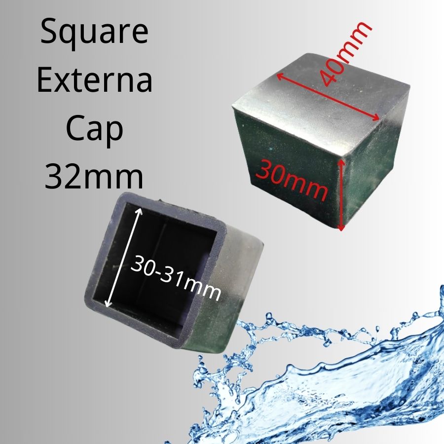 Square External Rubber Cover Cap Furniture Foot Leg Floor Protector ...