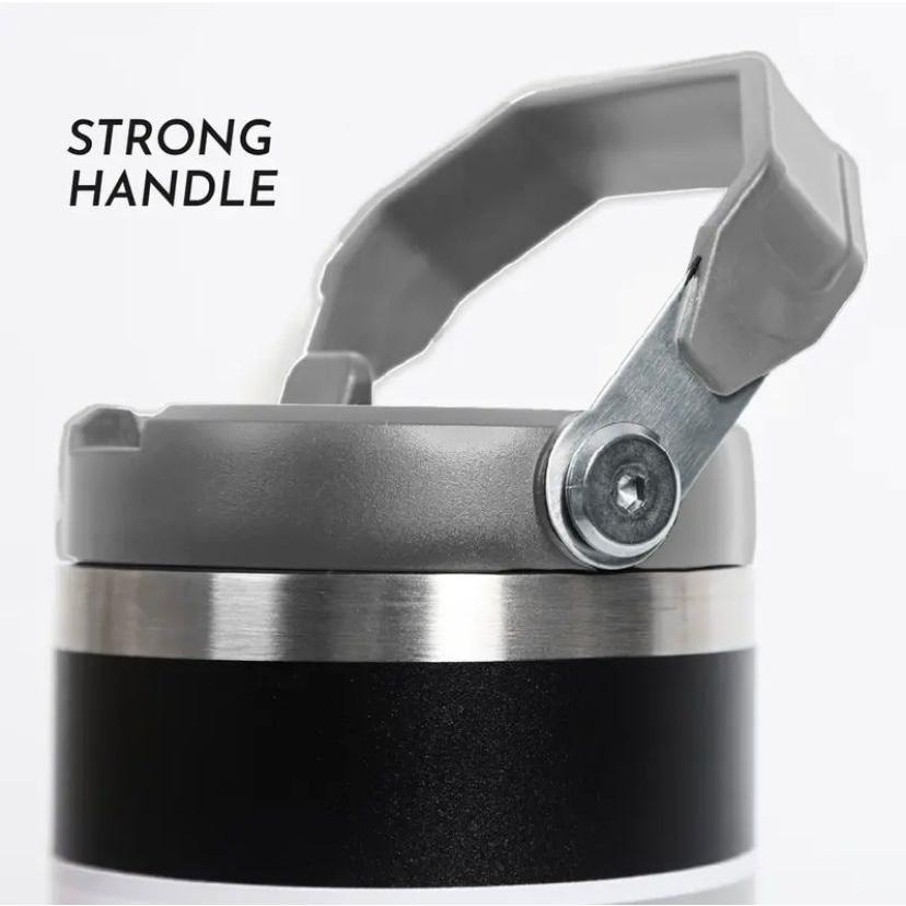 304 Stainless Steel Tumbler Handheld Thermos Insulated Vacuum Hot or Cold Bottle with Straw ...