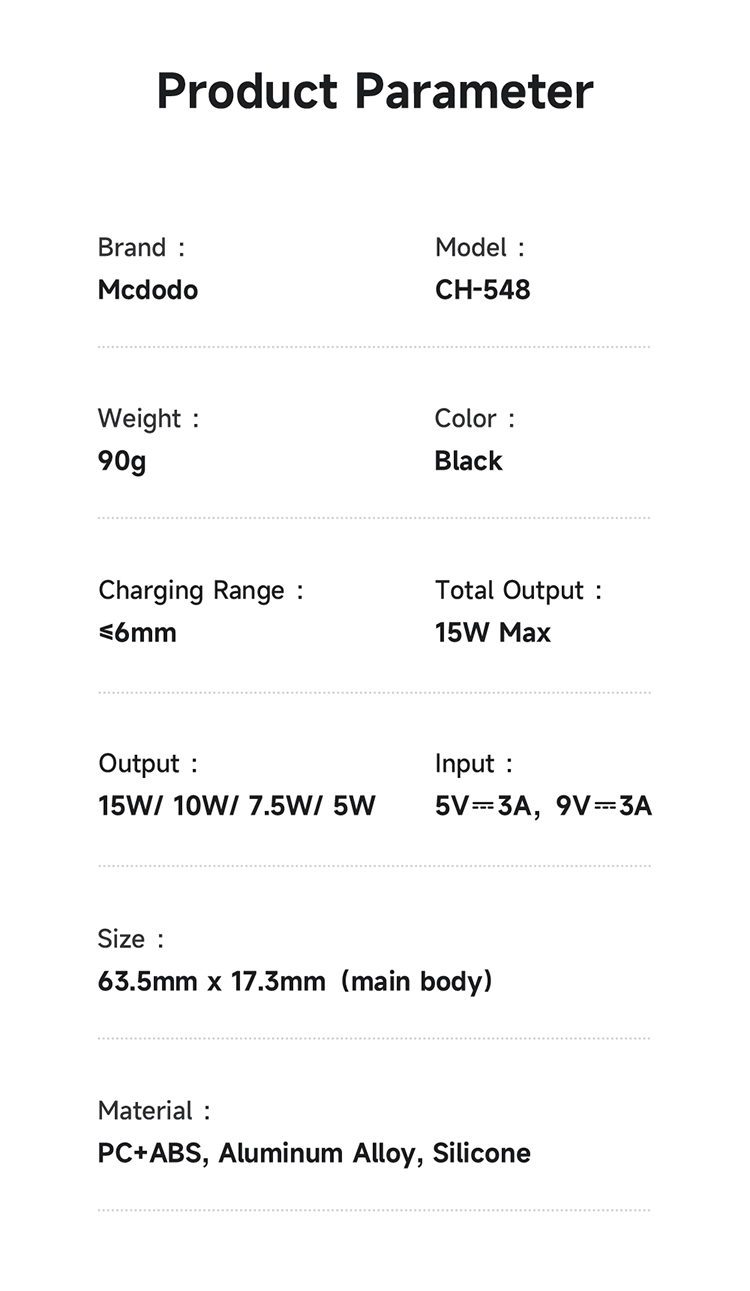 【1Yr Warranty】 MCDODO CH 5480 15W Air Vent Magnetic Wireless Car ...