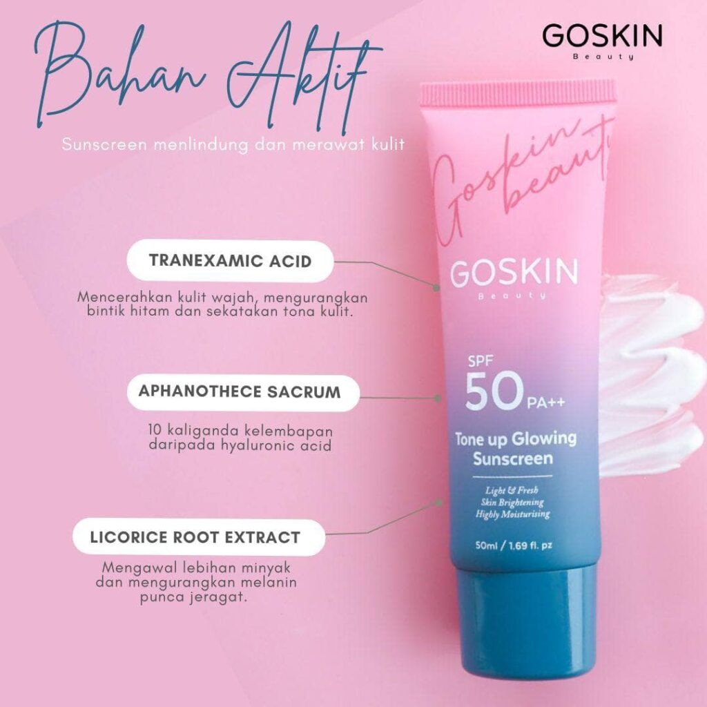 [100% ORIGINAL] GOSKIN TONE UP GLOWING SUNSCREEN Go Skin HQ SPF 50 ...