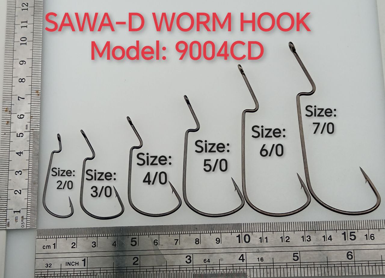 SAWA-D WORM HOOK 9004CD SOFT PLASTIC (SP) SOFT LURE WORM HOOK | Shopee ...