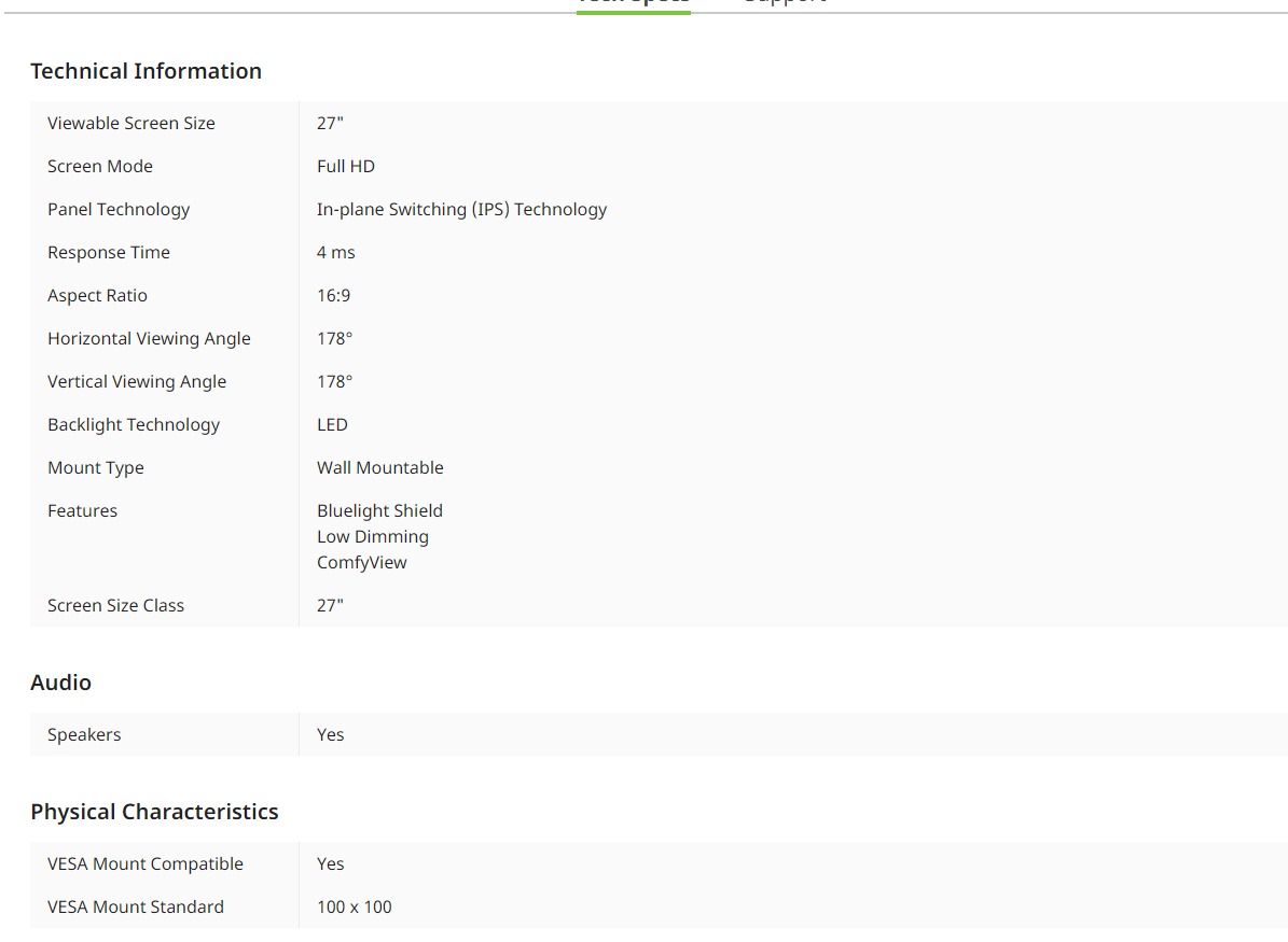 Acer 27" VT270 TOUCH SCREEN Monitor IPS Full HD 75HZ 4MS HD MI VGA ...