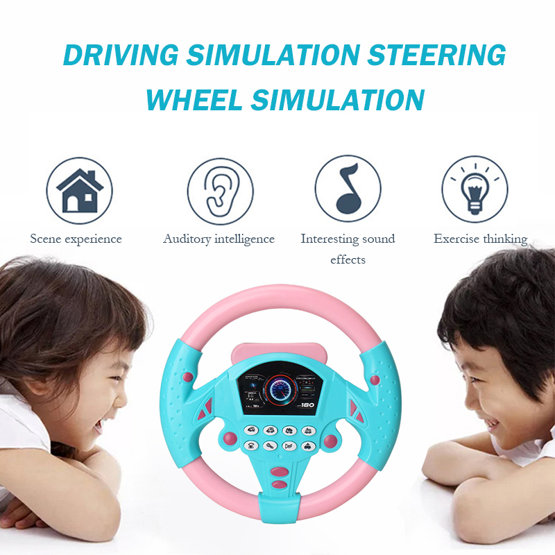 Music Car Steering Wheel Toy Early Educational Intelligent for Kids ...
