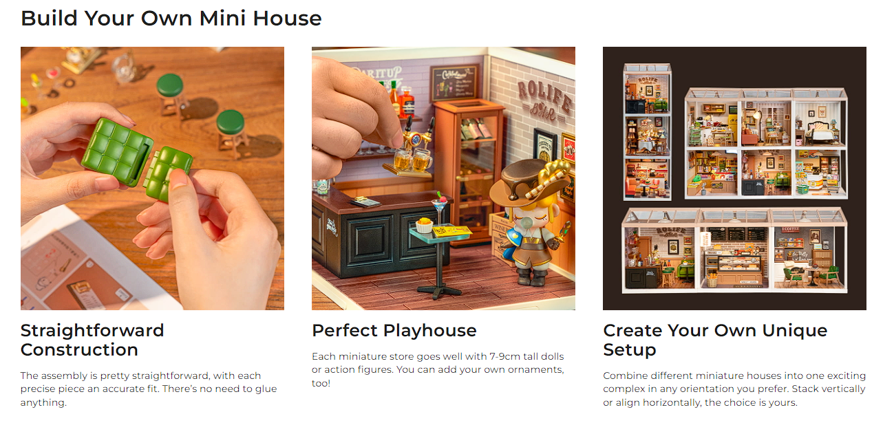 [ReadyStock]Robotime Rolife Super Creator Leisurely Cheers Bar Plastic ...