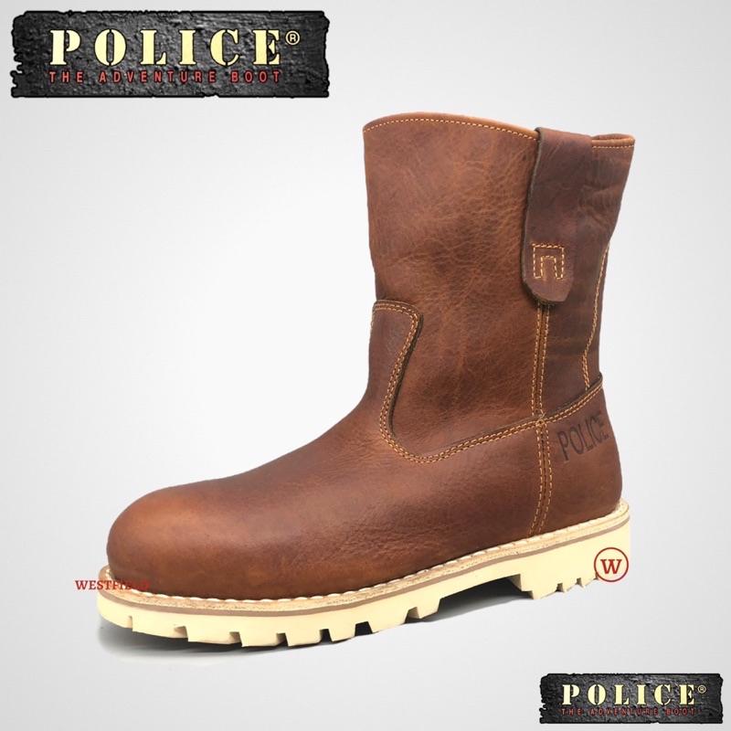 Police® Men’s Premium Leather 9" Approved B Shape Steel Toe Heavy Duty ...