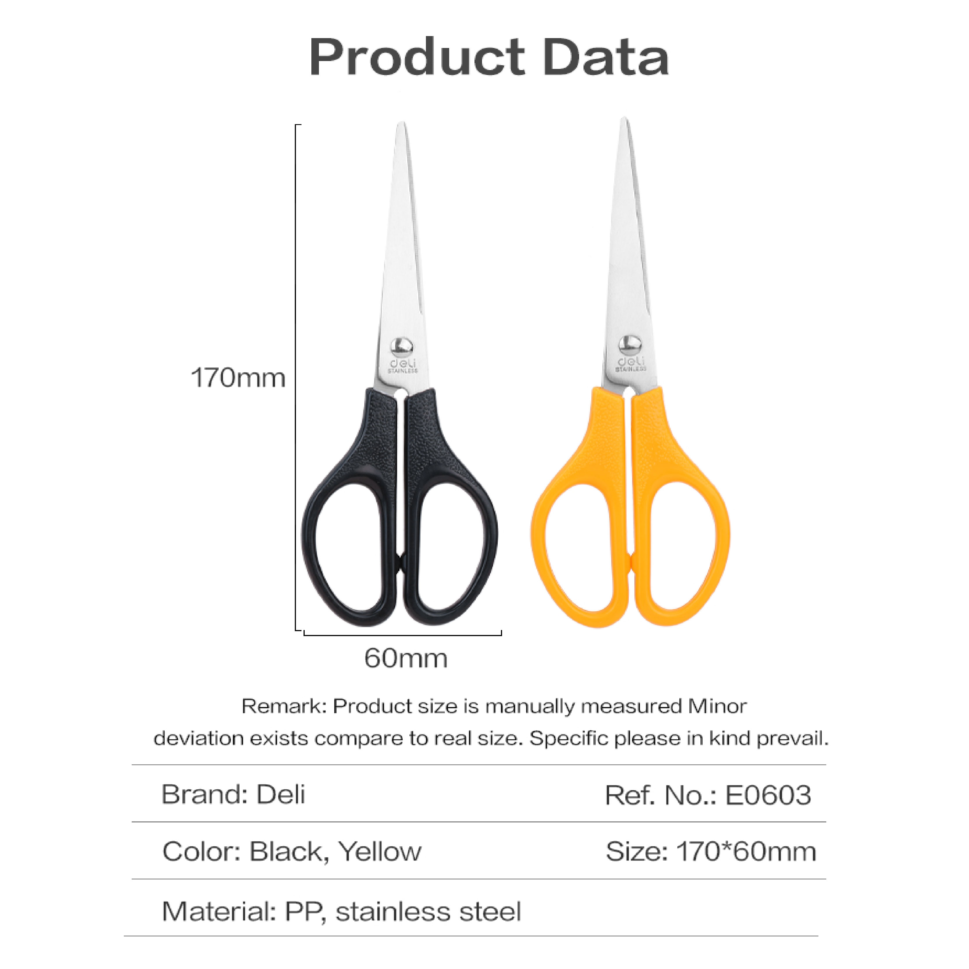 Deli Scissors Portable Scissors Extension Handle E0603 | Shopee Malaysia