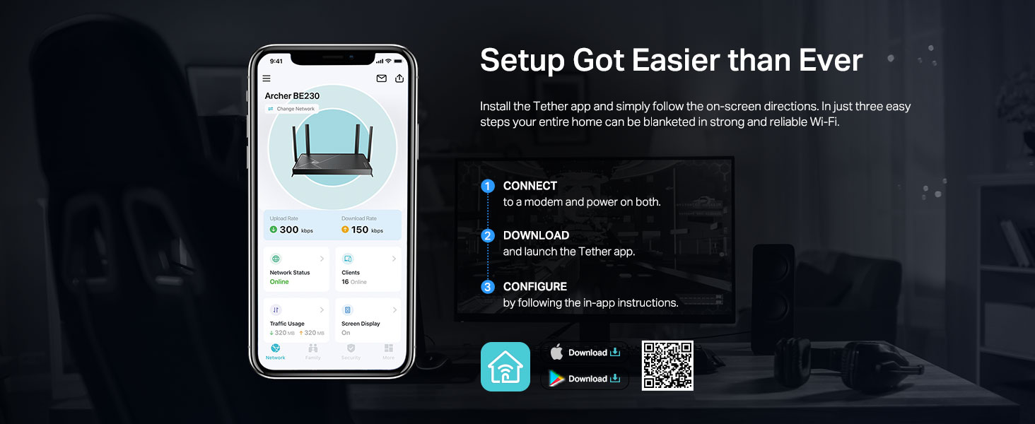 TP-Link Archer BE230 BE3600 Dual-Band WiFi 7 Router Dual 2.5G + 3x 1G ...