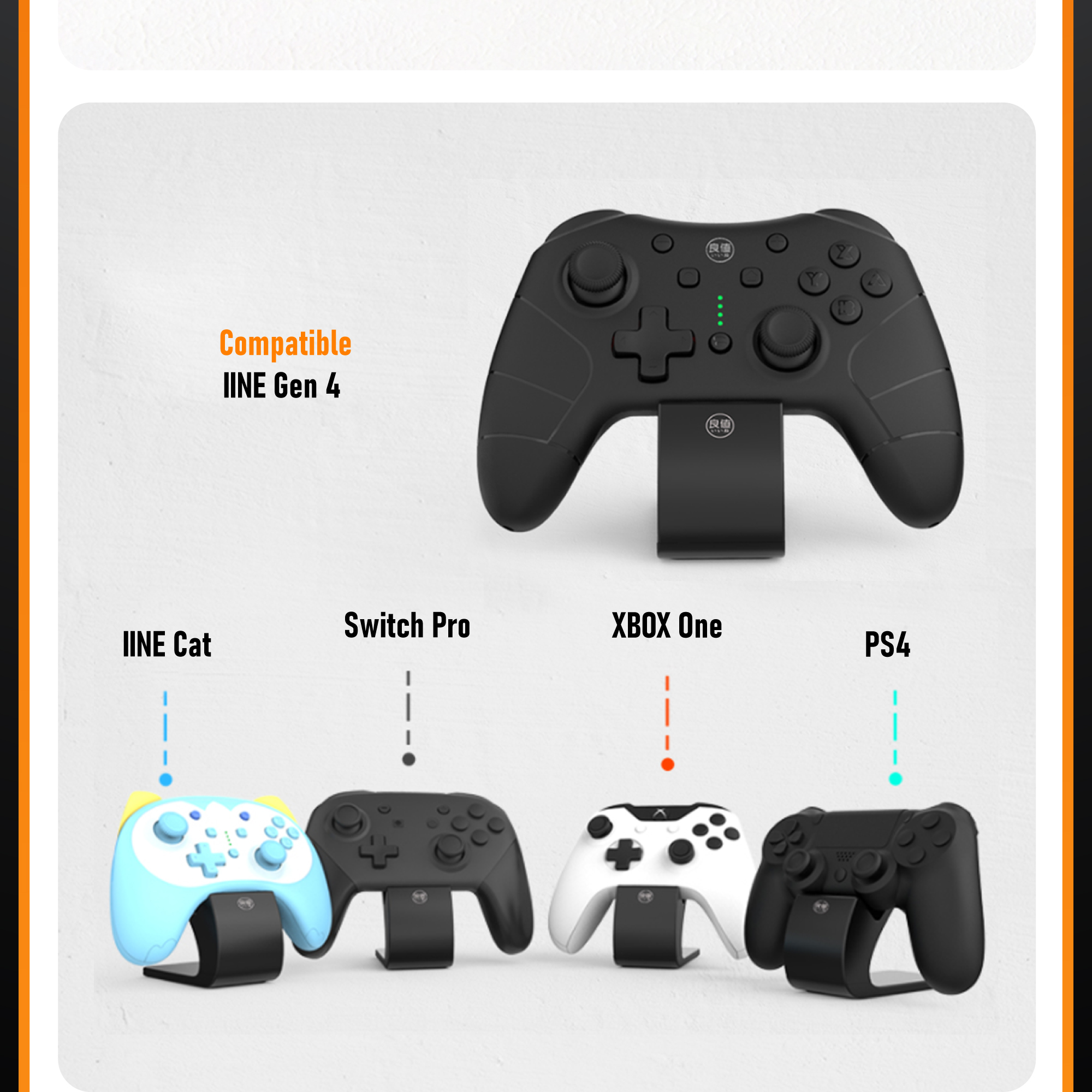 IINE Nintendo Switch Pro Controller Xbox PS4 IINE Controller Display ...