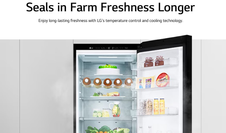LG 341L Smart Inverter Bottom Freezer Fridge GC-B459QG9D Refridgerator ...