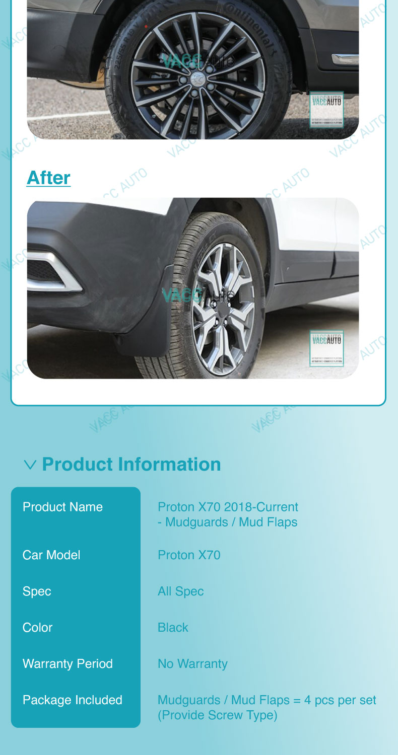Proton X70 Mudguard Mud Flaps Fenders Mud Flaps Splash Wheelguard ...