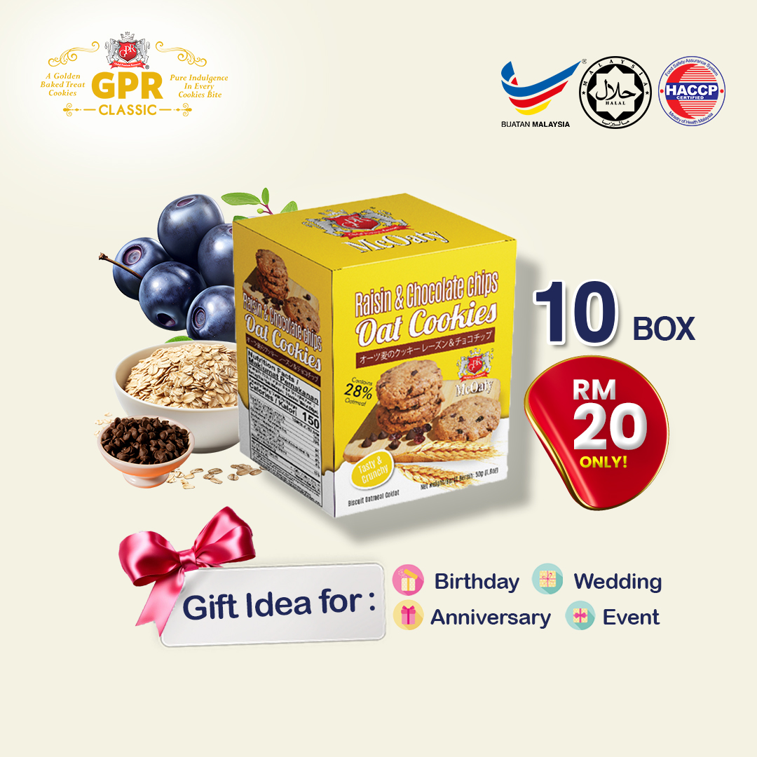 GPR McOaty Biskut Oat Kismis & Cip Coklat (160g) | Shopee Malaysia