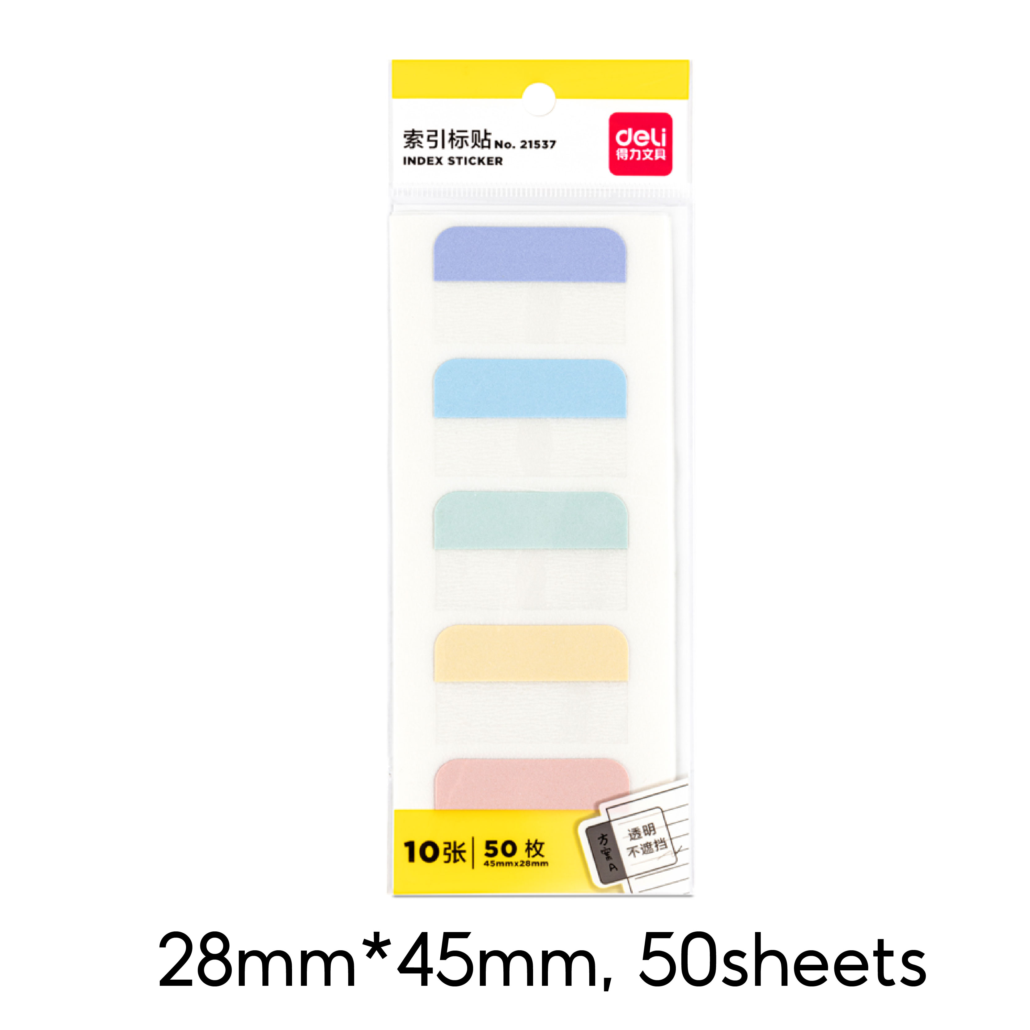Deli Sticky Notes Index Tab Stick Up (28mm x 25mm/28mm x 45mm/28mm x ...