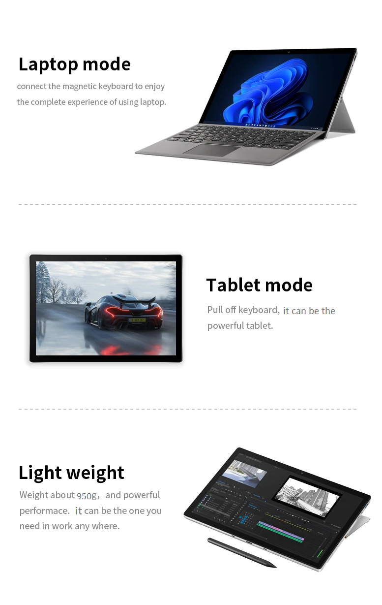 2025 ORE WP3 Intel N100 Windows Tablet 16GB DDR5 RAM 2TB SSD Computer ...