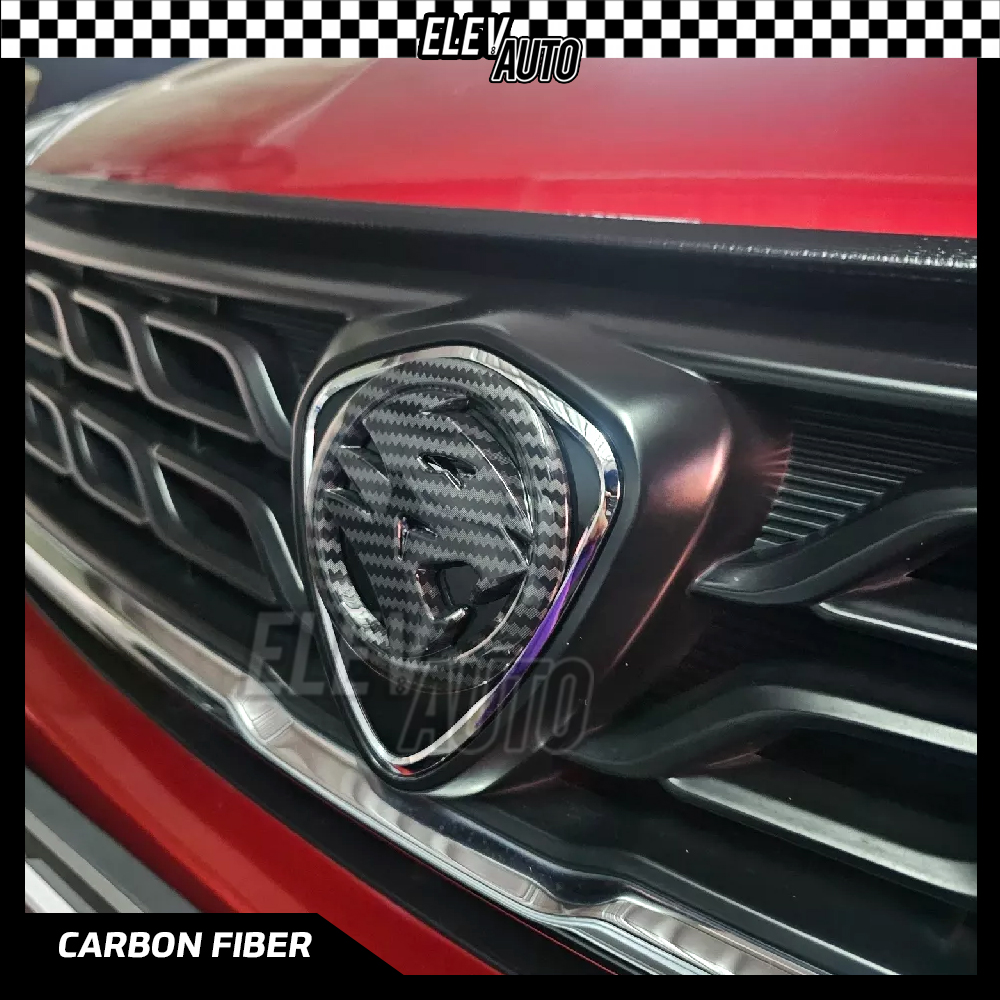 Proton Saga VVT MC1 2016 - 2020 Front Logo Emblem Trim Carbon Fiber ...