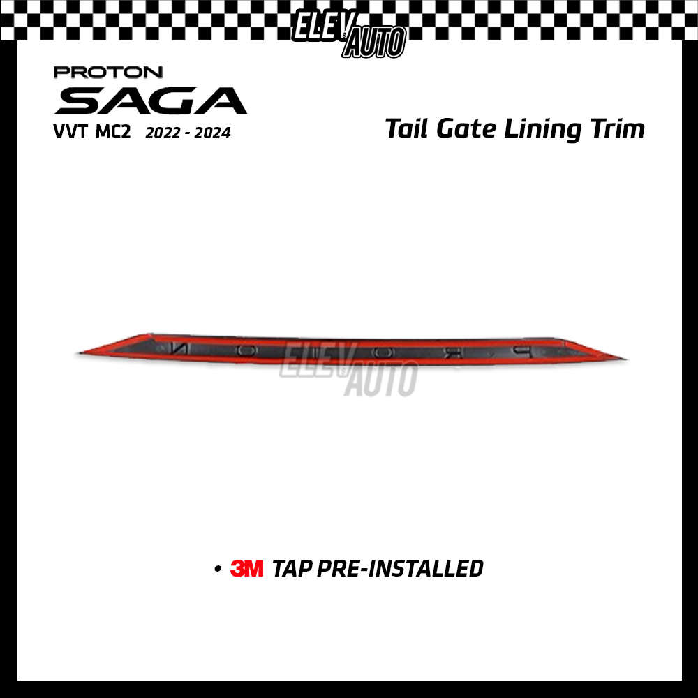Proton Saga VVT MC2 2021 - 2024 Tailgate Lining Trim Carbon Chrome ...