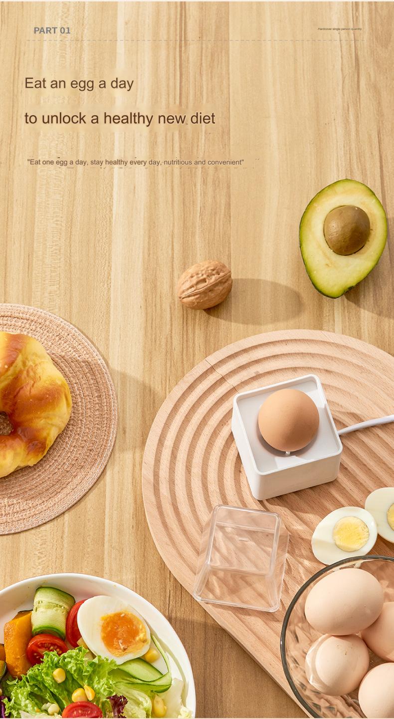 Mini Single Egg Cooker Automatic Electric Power Off Egg Steamer Egg ...