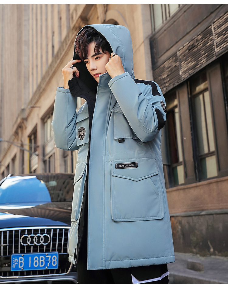 Winter Down Jacket Woman Men Long Light Duck Down Jacket Parka Men ...
