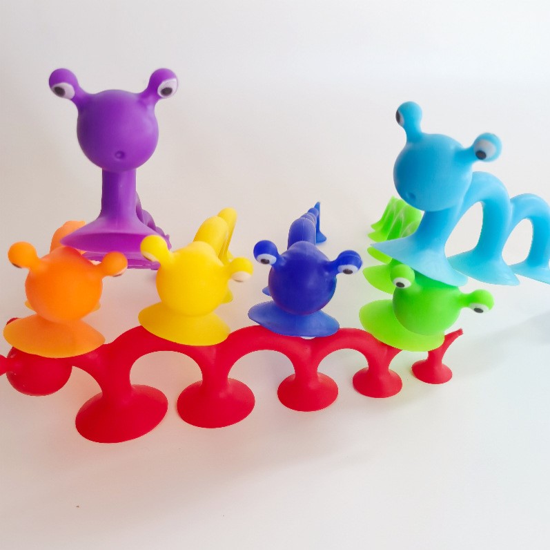 Sillicon Sucker Toy Soft Building Blocks Sucker Suction Puzzle Early ...
