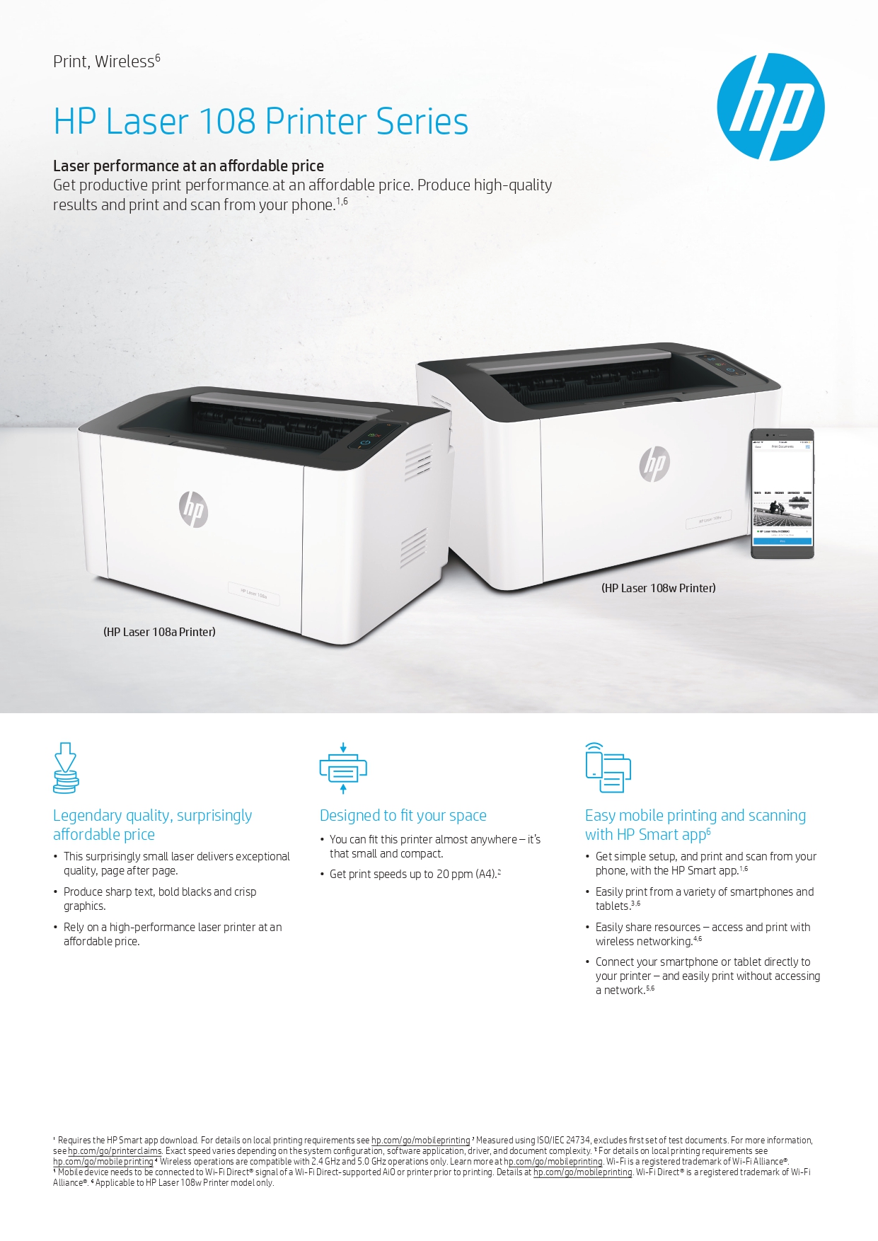 HP 108A Wi-Fi Laser Printer (108W) | Shopee Malaysia