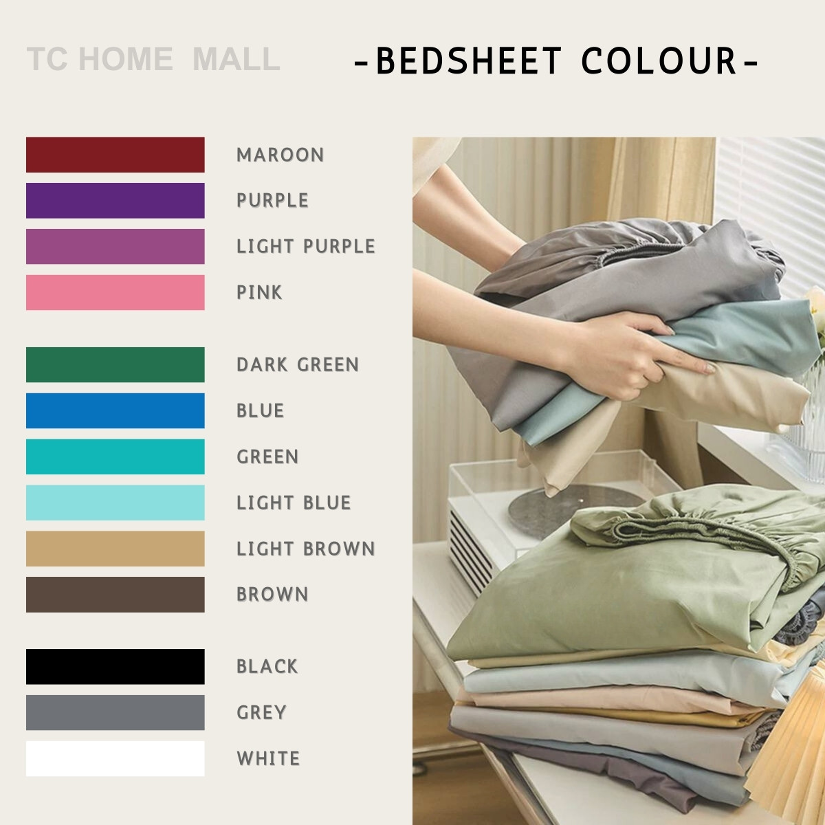 Cadar Tilam Plain Premium Fitted Bed sheet Homestay 床单 Single / Super ...