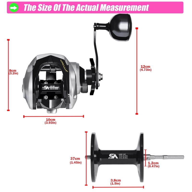 Smartfishing FEATURES SAMOLLA TY800 JIGGING CASTING REEL (Kayuh Kiri ...