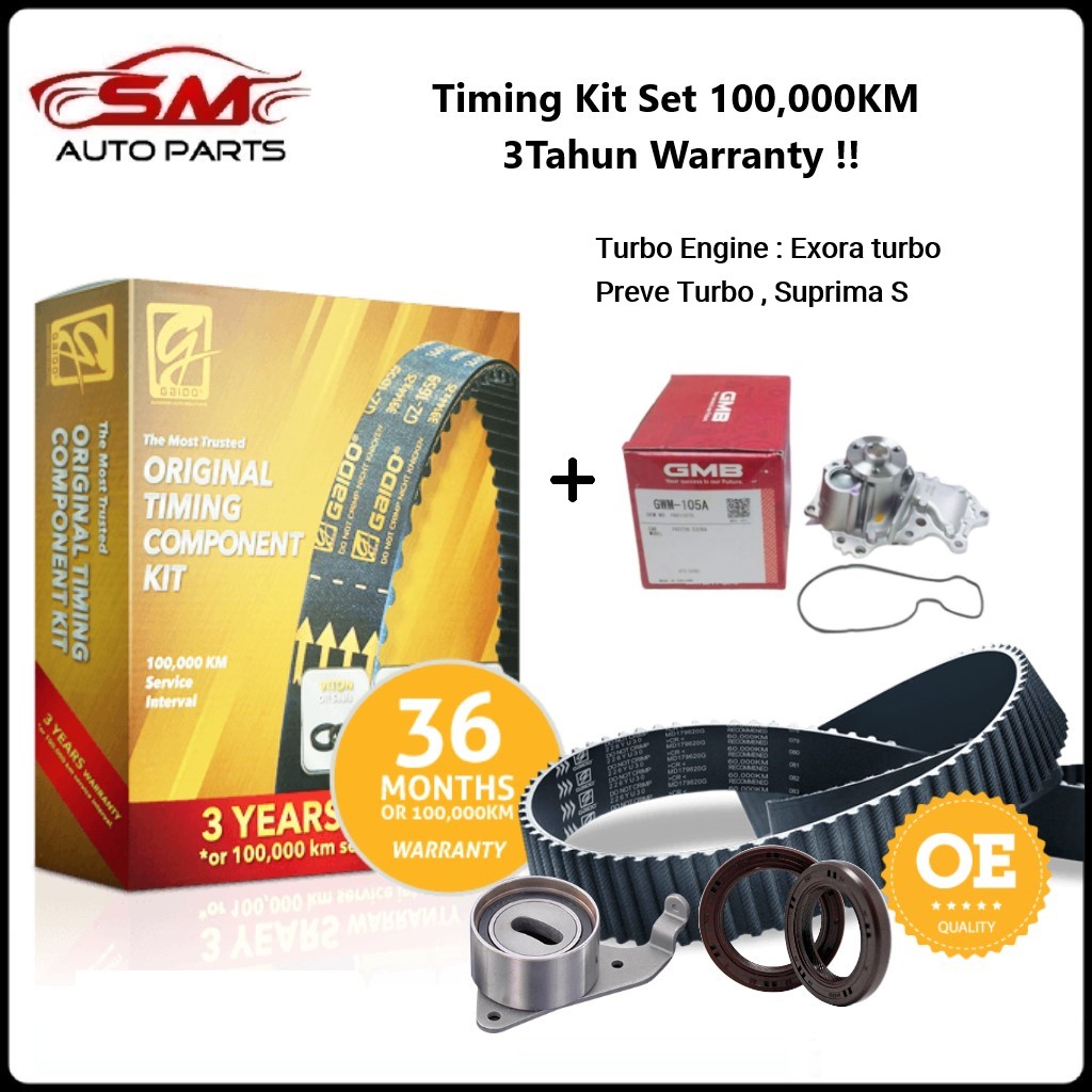 Gaido Original Timing Belt Saga FLX Iriz Exora Bold Preve Suprima Turbo ...
