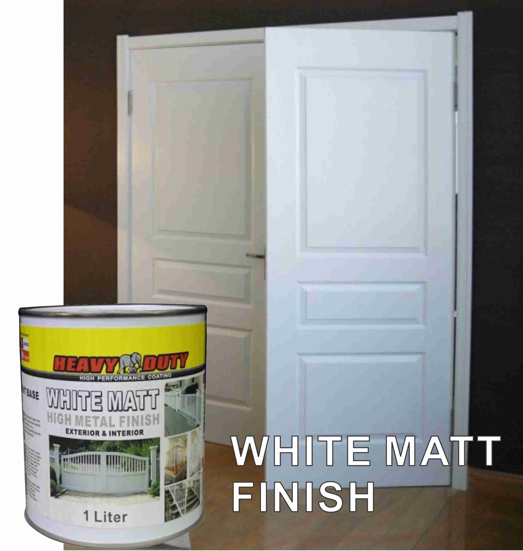 ( 250ML ) MATT FINISH PAINT FOR WOOD AND METAL ( BLACK MATTE or WHITE ...