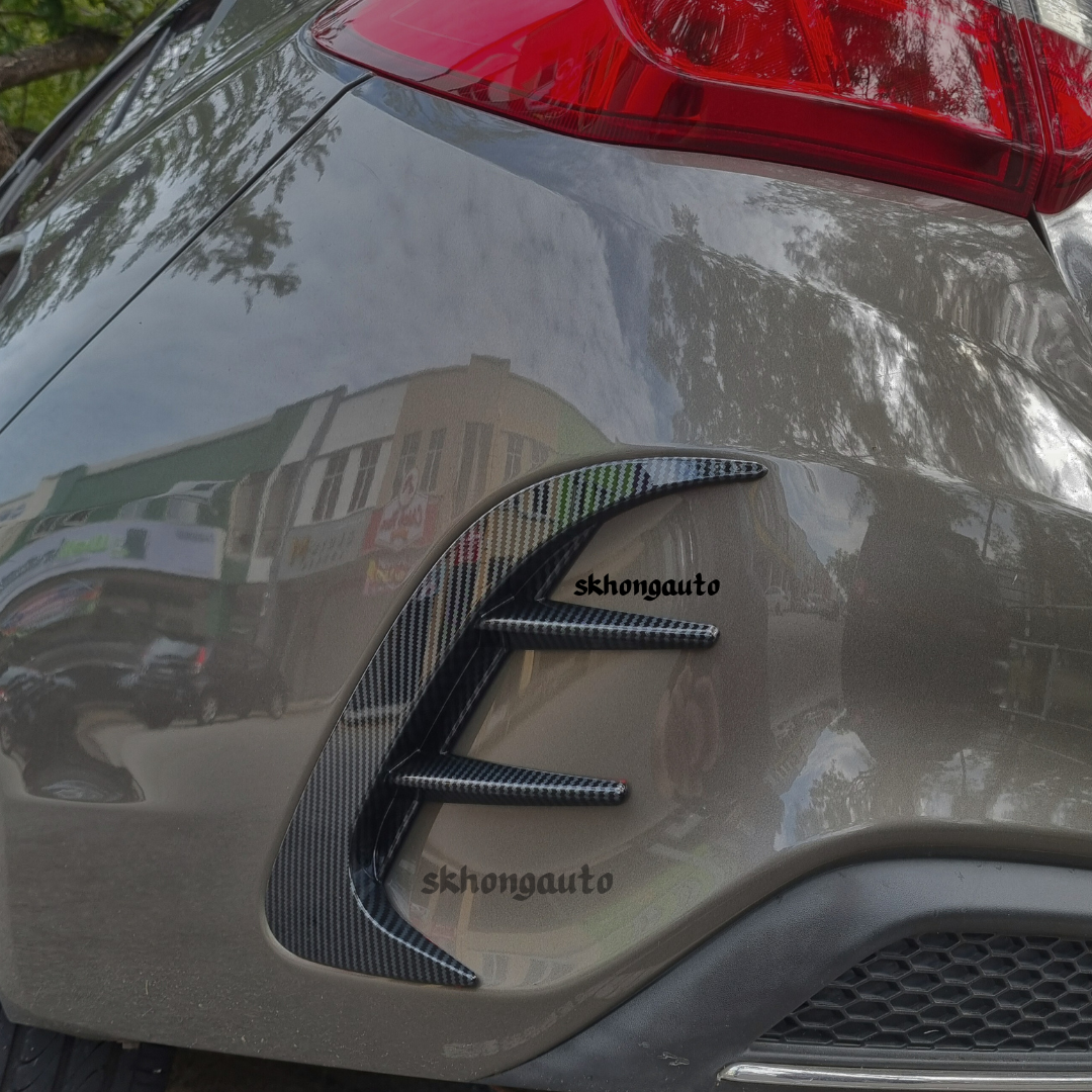 proton saga mc2 vvt 2022-2024 car rear bumper canard v2 forged carbon ...