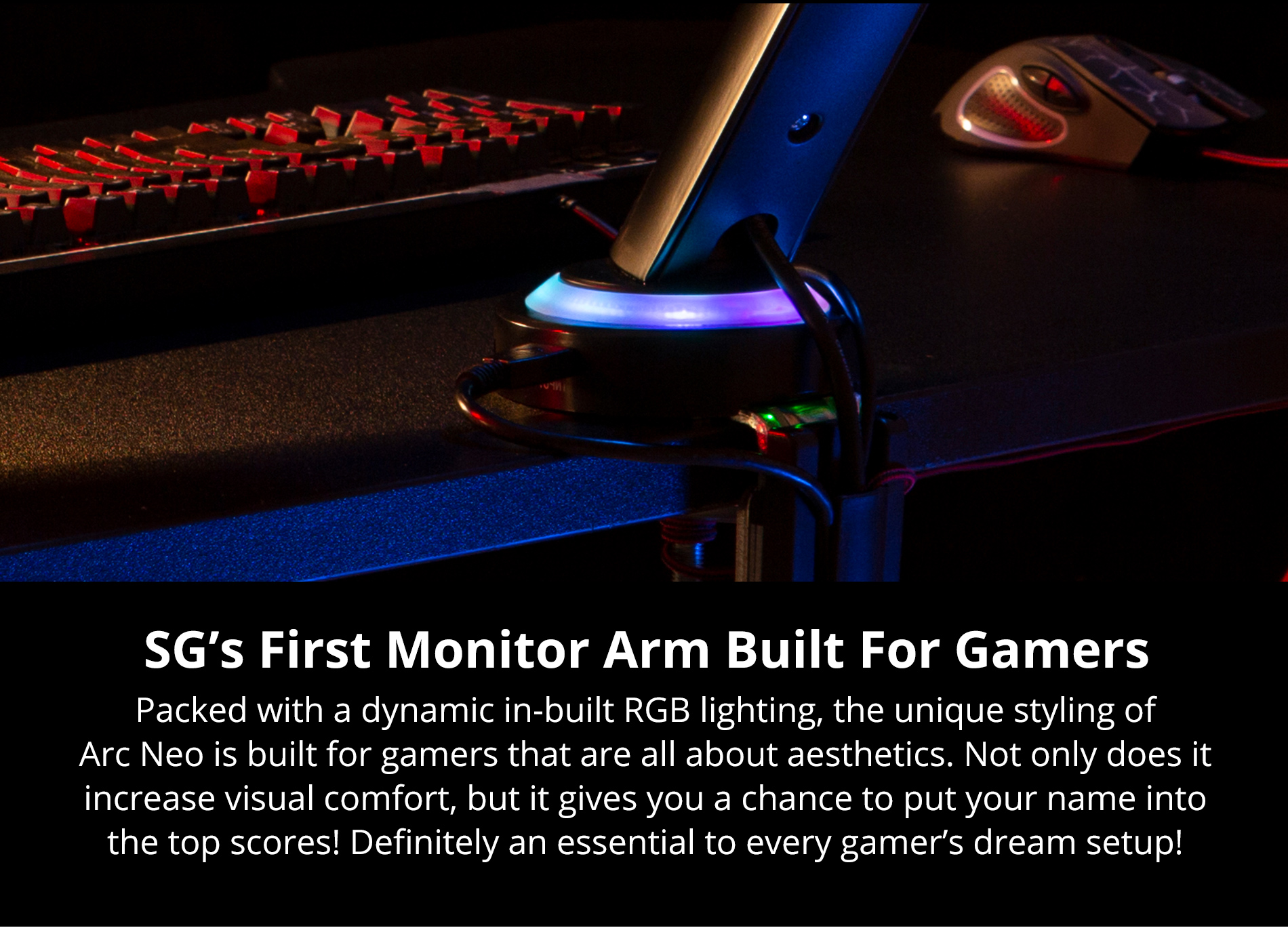 PRISM+ Arc Neo Single Monitor VESA RGB Monitor Arm | Shopee Malaysia