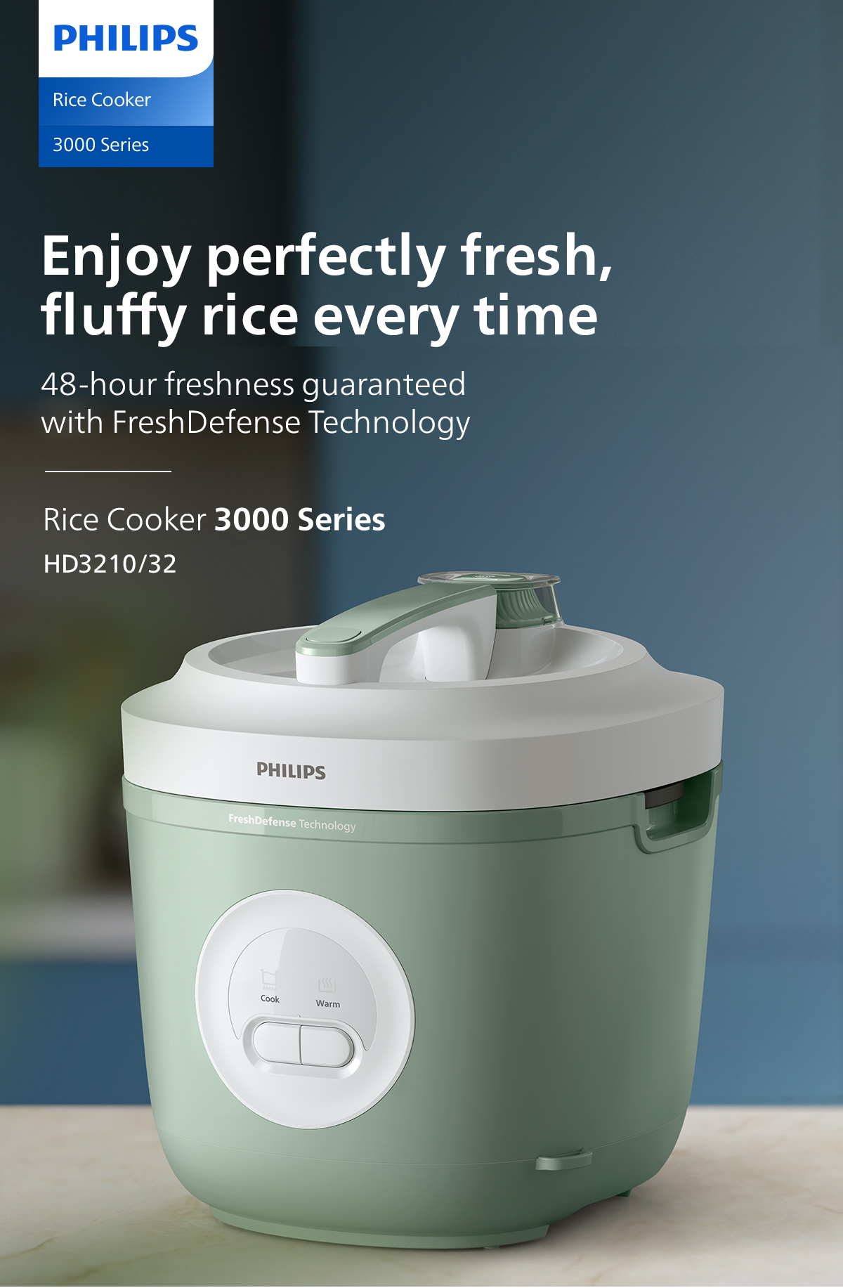 Philips HD3212 | Spherical Pot Analog Rice Cooker | 1.8L | FreshDefense ...