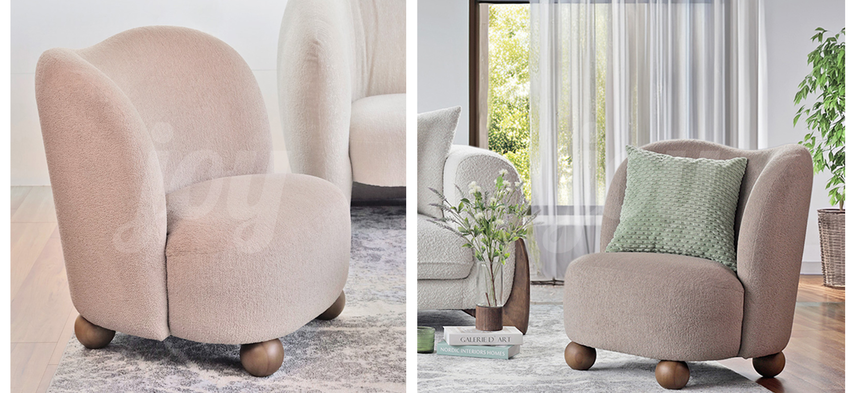 Kerusi Rehat Moden ELENA Lounge Chair Modern Chic Design Arm Chair Sofa ...