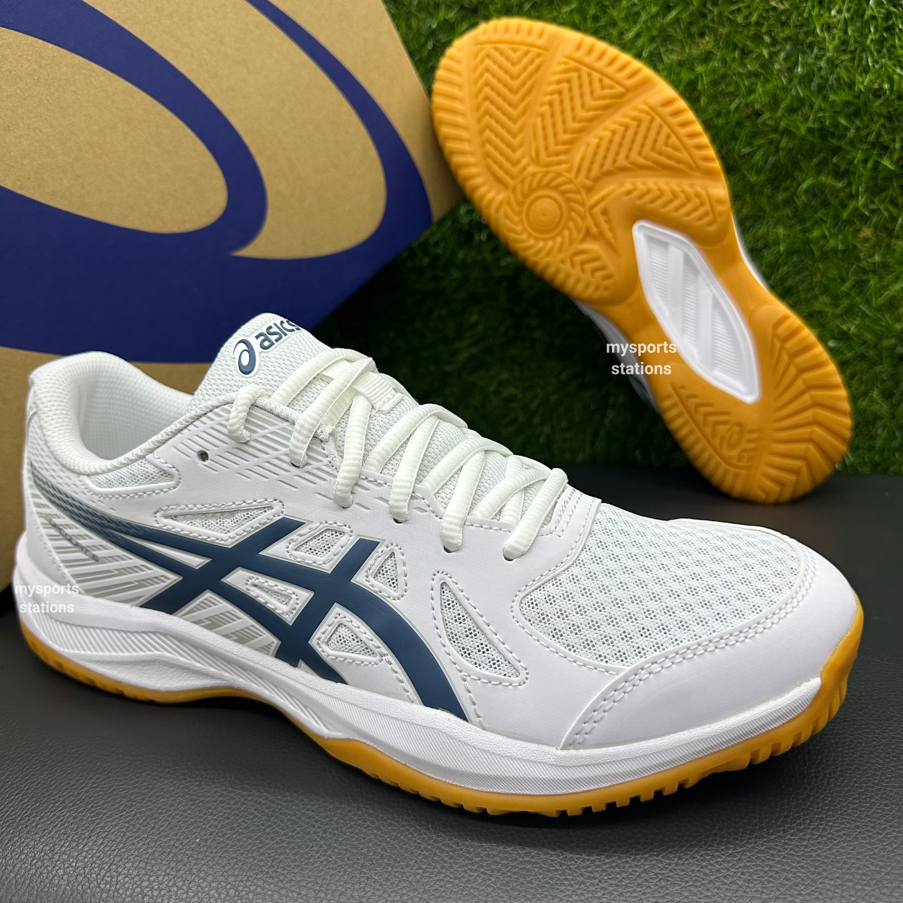asics Mens Upcourt 6 [1071A104-100] | [1071A104-300] Badminton Shoes | Court Shoes | Kasut ...