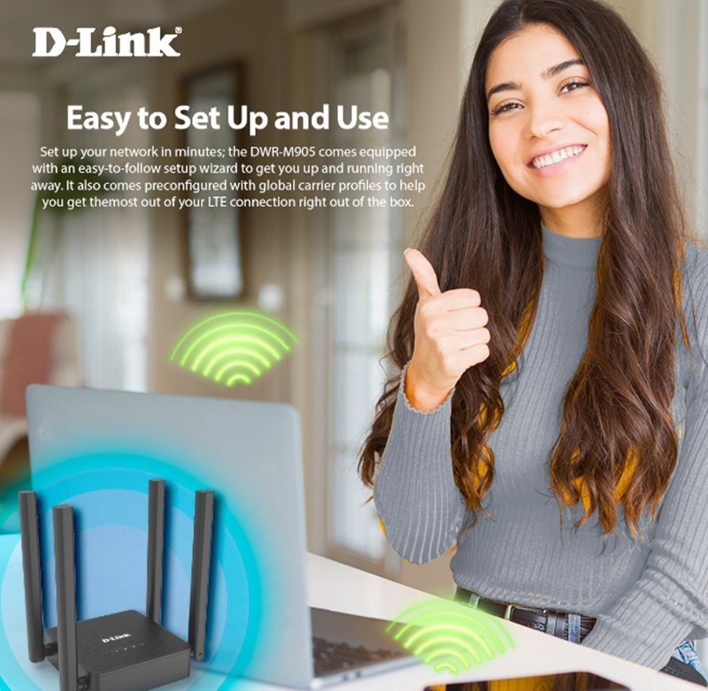 D-Link DWR-M905 4G LTE N300mbps Mobile Router Sim Card Modem Wi-Fi ...
