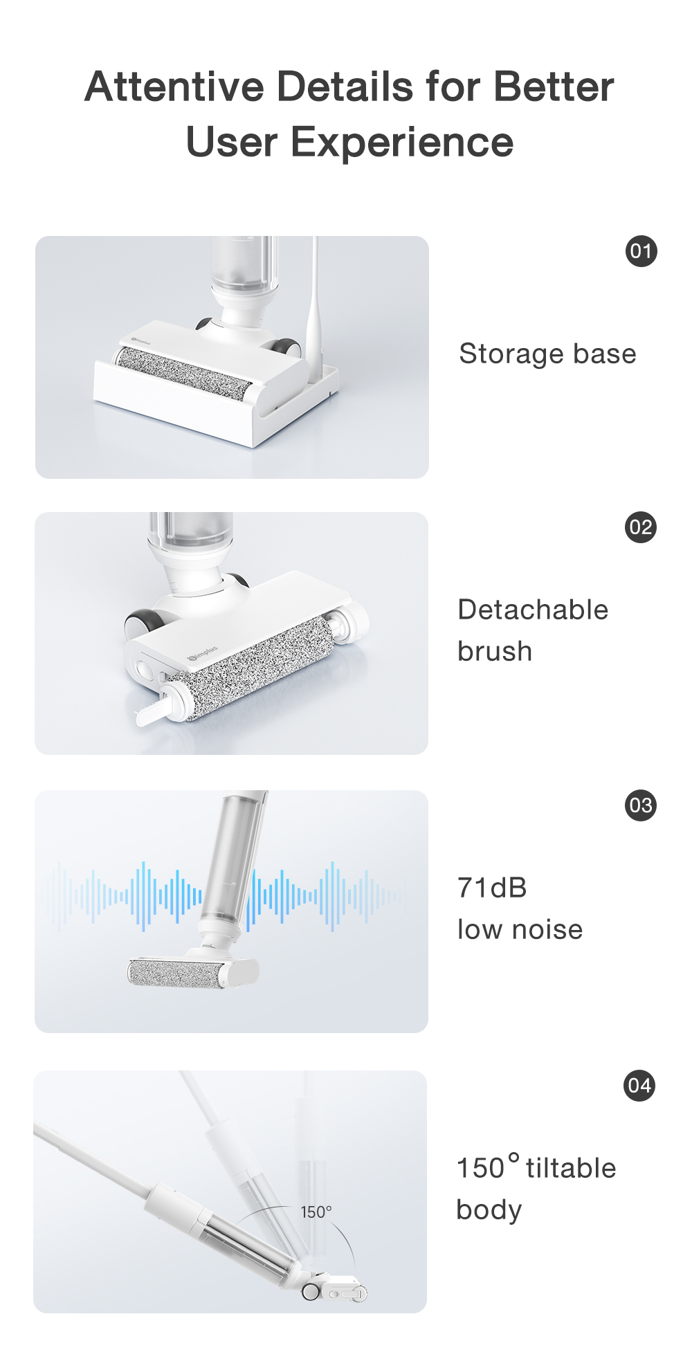 Simplus Wet & Dry Cordless Handheld Vacuum Cleaner Silver Ion ...