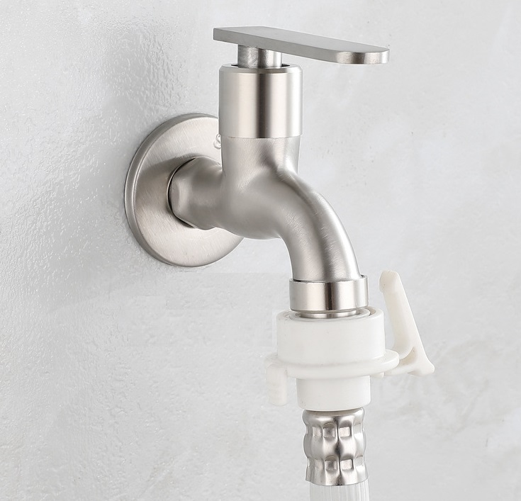 SUS304 Wall Bib Tap Wall Hose Bib Tap Washing Machine Tap Heavy Duty ...