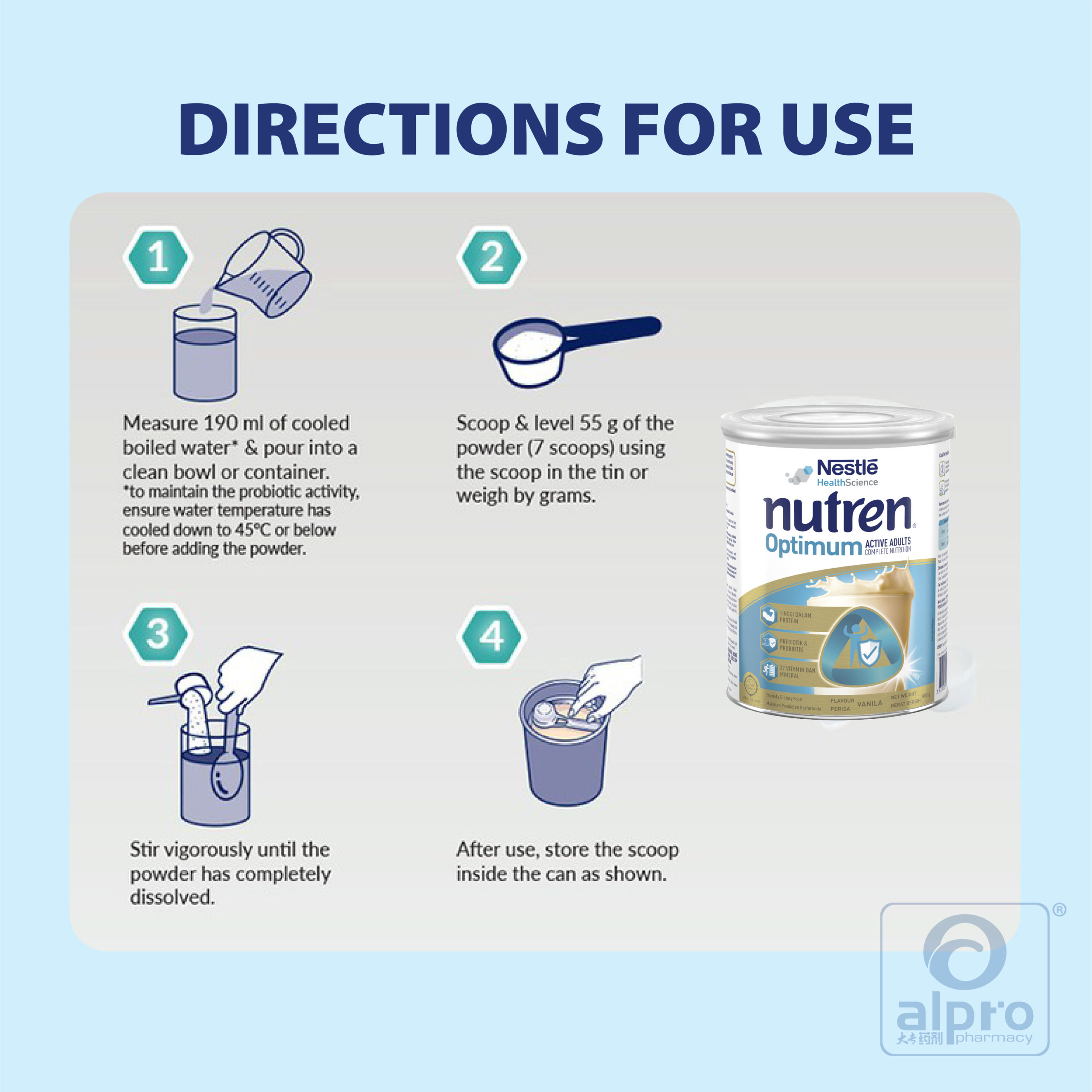 Nestle Nutren Optimum Vanilla (800g) | Complete and Balanced Nutrition Drink | Shopee Malaysia