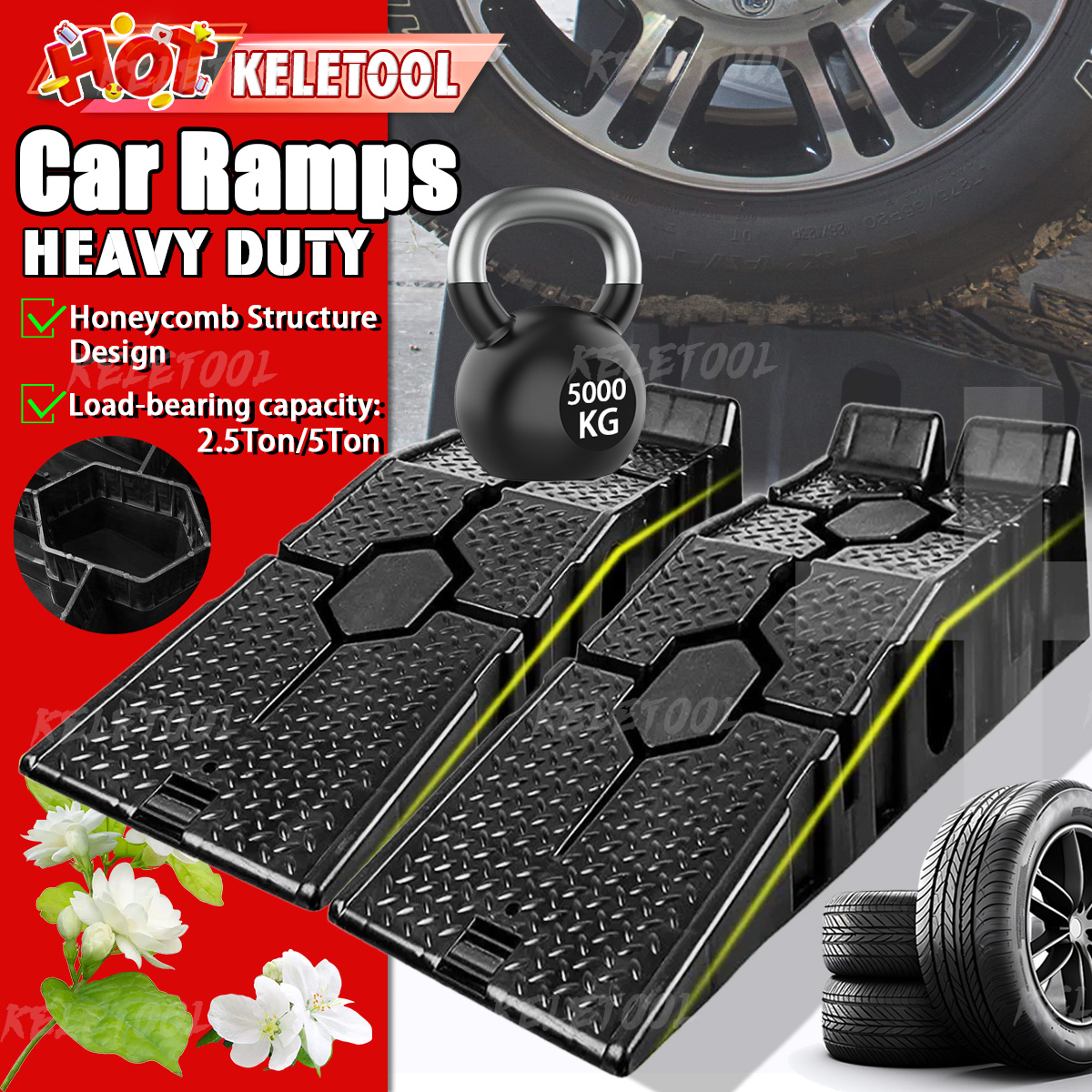 Car Ramps Heavy Duty Plastic Jack Stand Car Vehicle Truck Repairing ...