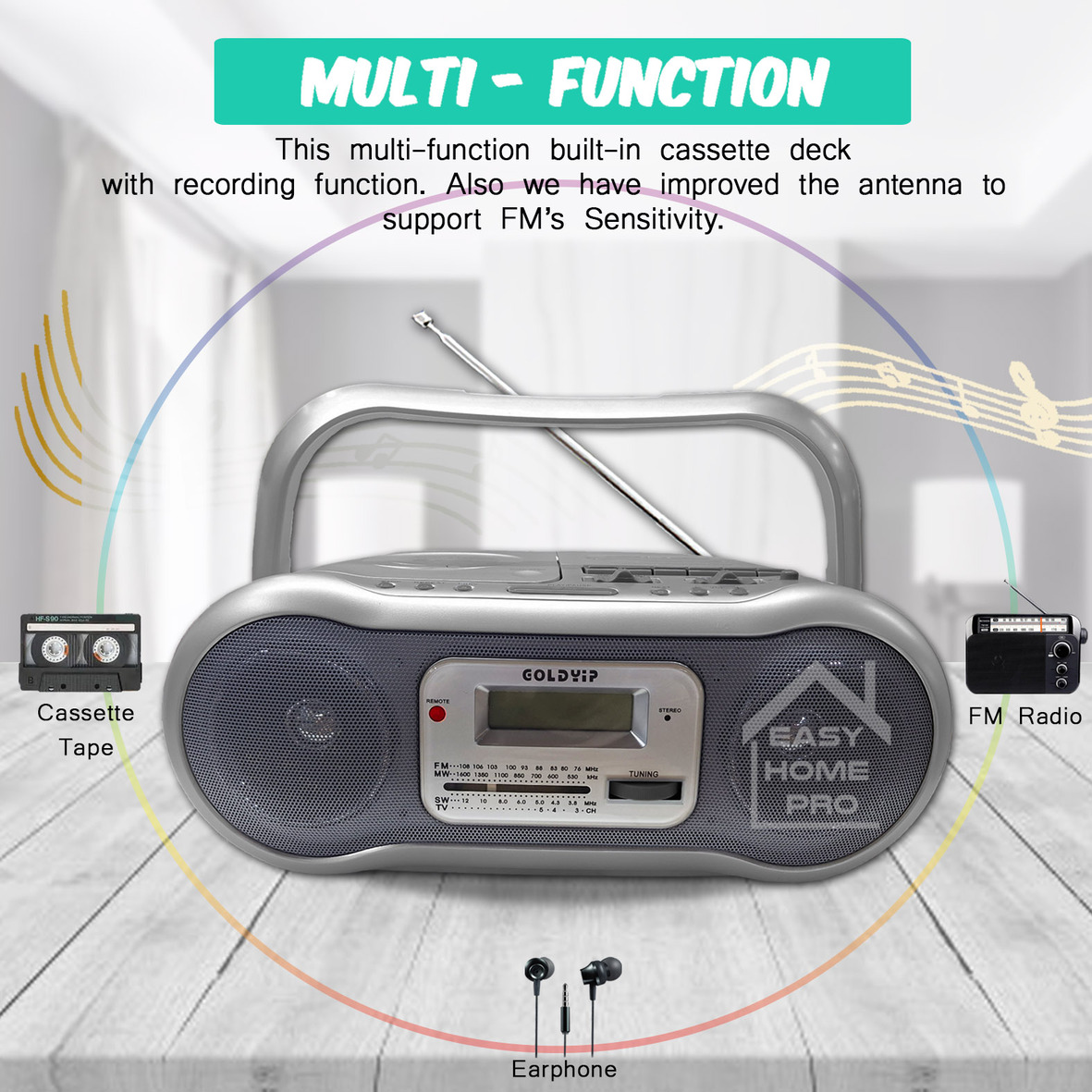 [REFURBISHED CLEARANCE STOCK]-LIMITED STOCK!! GOLDYIP VCD-3120UC(CLEAR) MURAH RADIO CASSETTE ...
