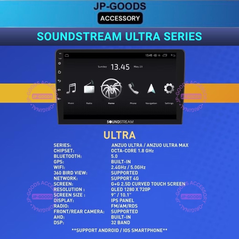 SOUNDSTREAM ULTRA SERIES ANDROID PLAYER 4GB RAM 64GB ROM - Android Auto ...