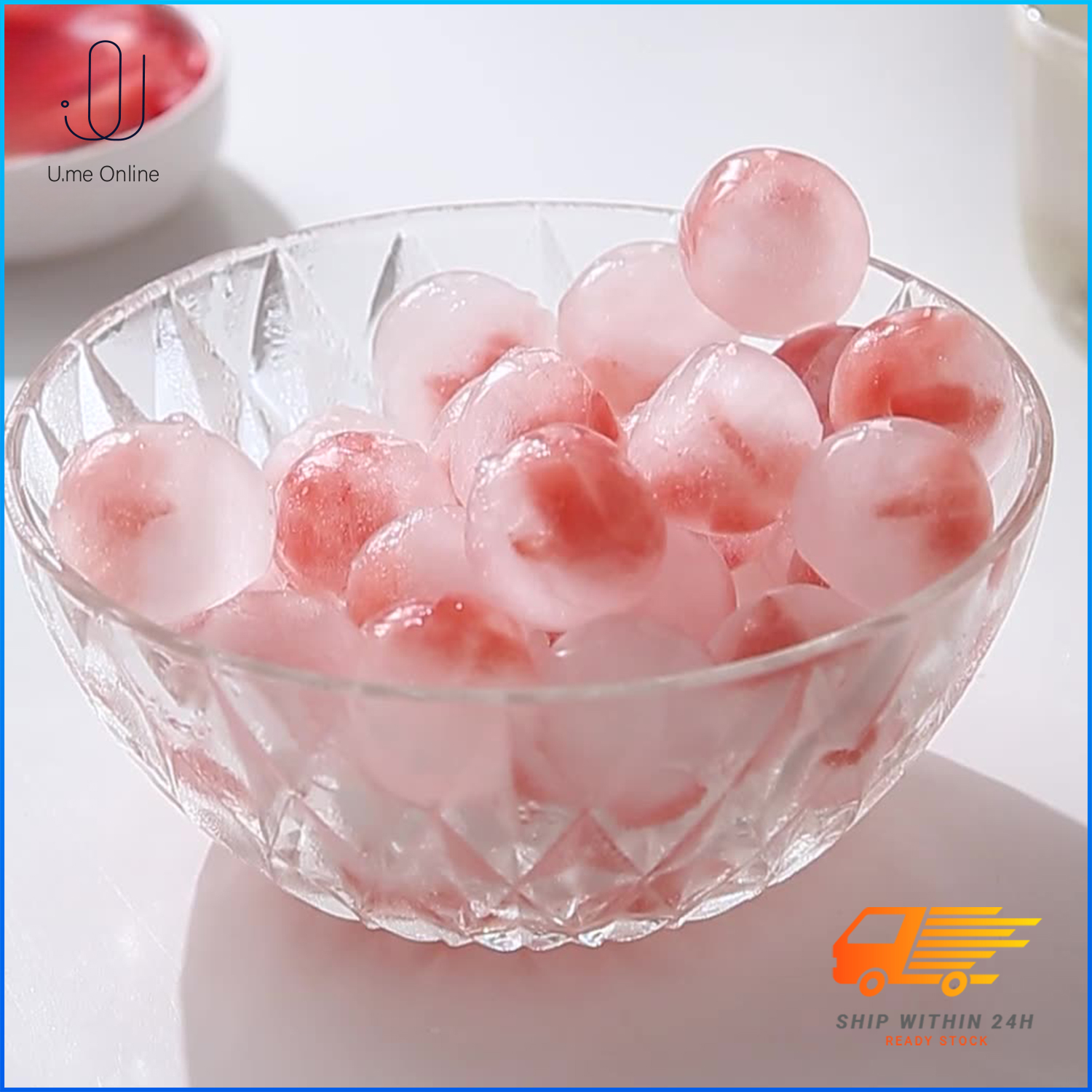 U.me Ice Cube Box Molt with Lid 18/33 Grids Holes Ice Ball Tray Ice ...