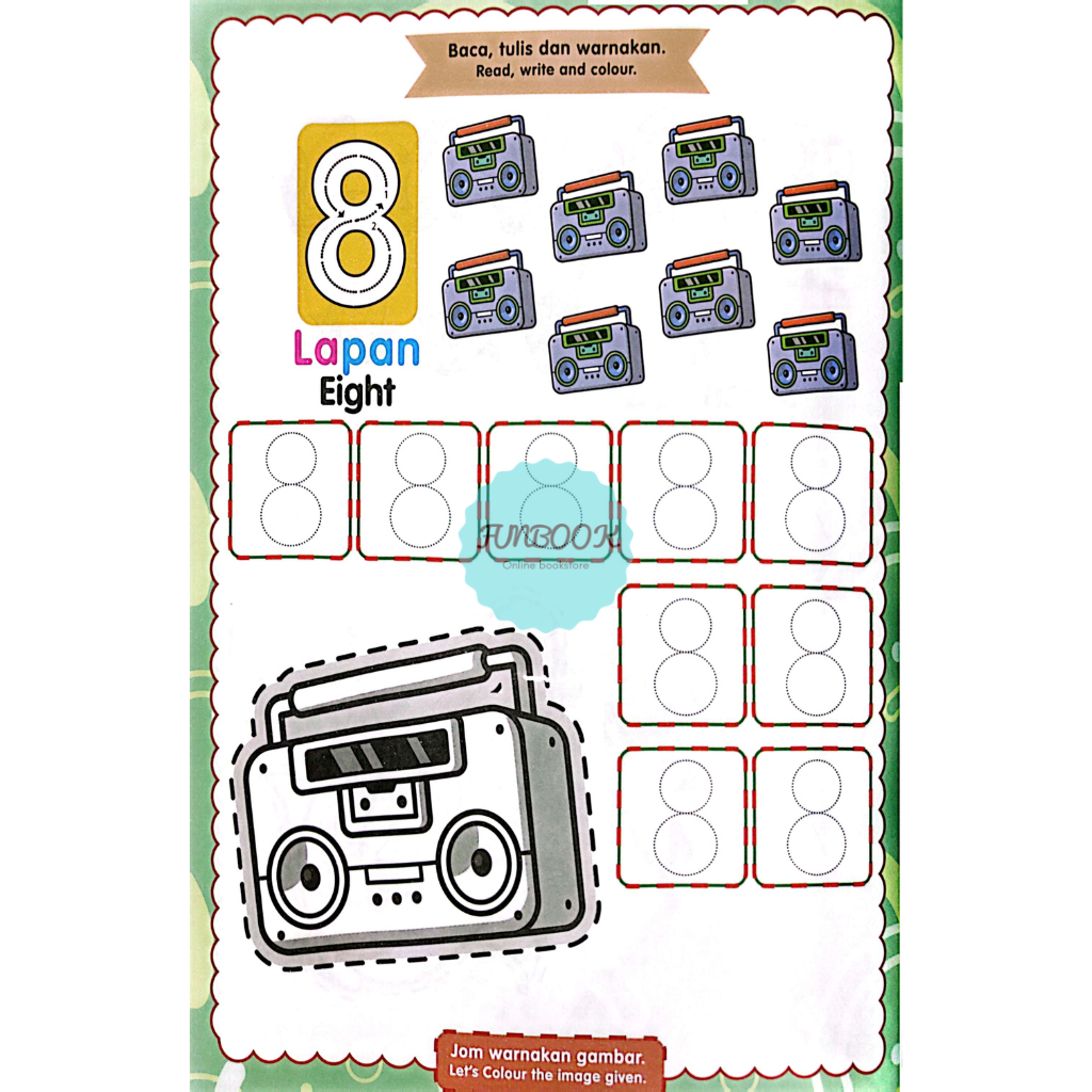 [FUNBOOK] SET 4 Buku Baca Tulis Warna Nombor Jawi abc 24pages Latihan ...