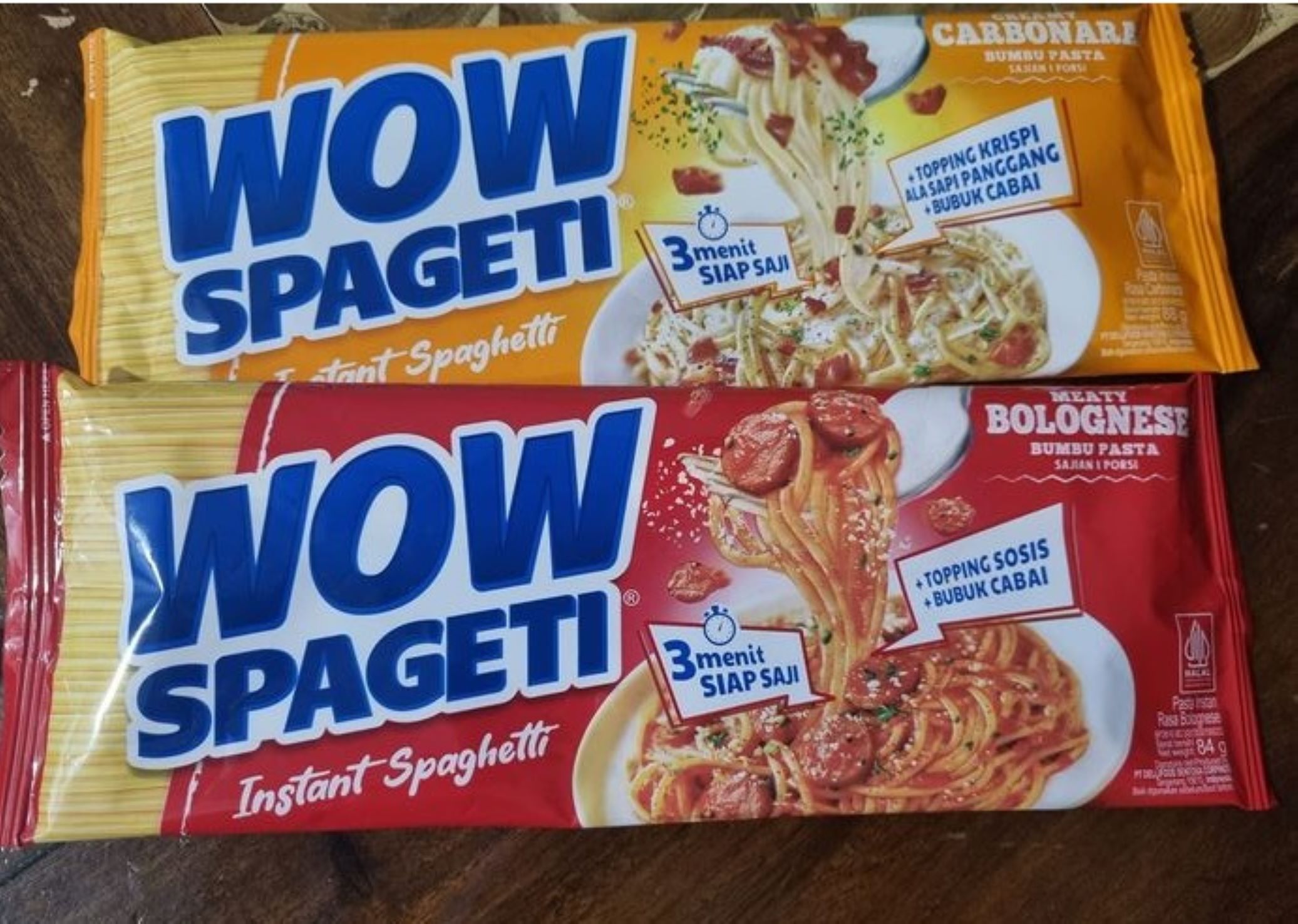 [PROMO CLEAR STOCK] Wow Spagheti HALAL Carbonara Bolognese Aglio Olio ...