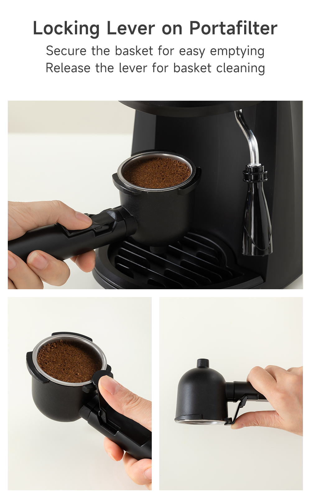 Simplus Coffee Maker Compact Espresso Machine 5Bar Extraction High ...