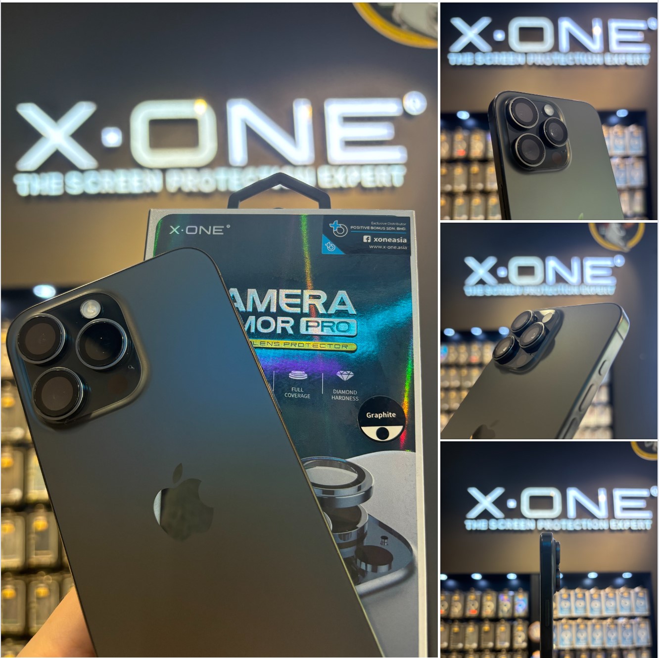 X.One Camera Armor Pro GIA Certified Sapphire 9H Glass Full Cover Lens Protector for iPhone 16 ...