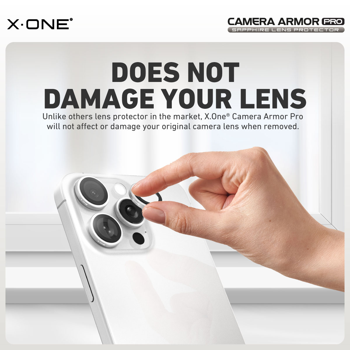 X.One Camera Armor PRO GIA Sapphire Lens Protector for iPhone 16,15,14,13 Pro Max | Shopee Malaysia