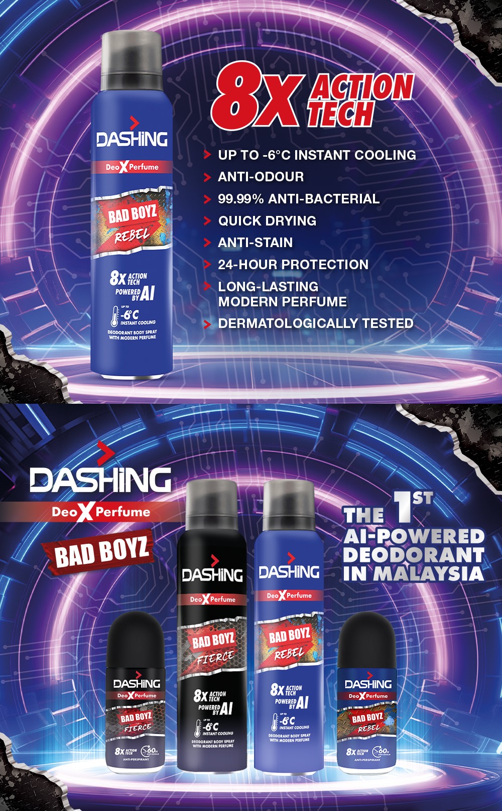 DASHING Bad Boyz Deodorant Body Spray Rebel 125ml | AI-Powered ...