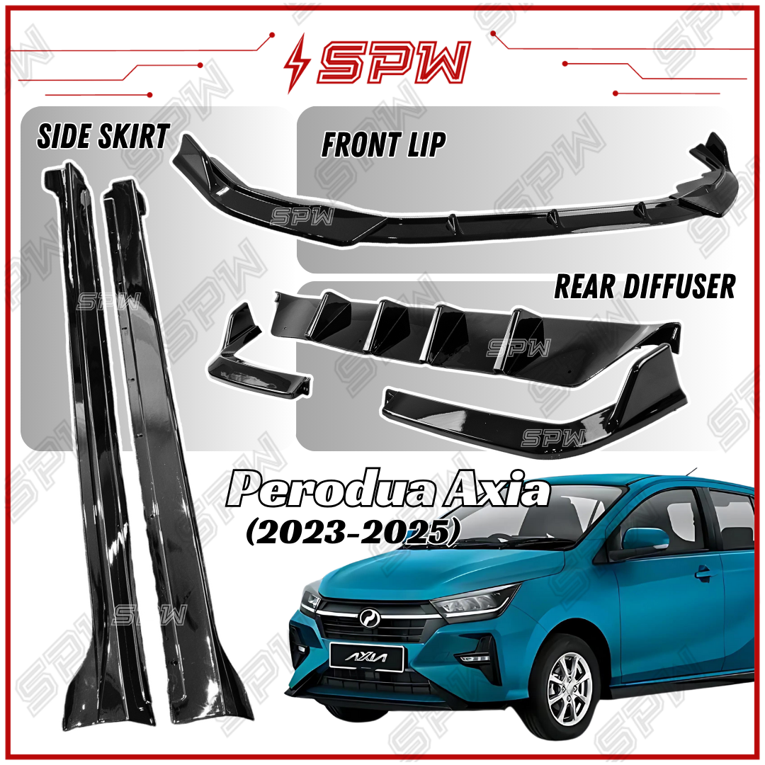 Perodua Axia (2023-2025) Bodykit Front Lip Side Skirt Rear Bumper ...