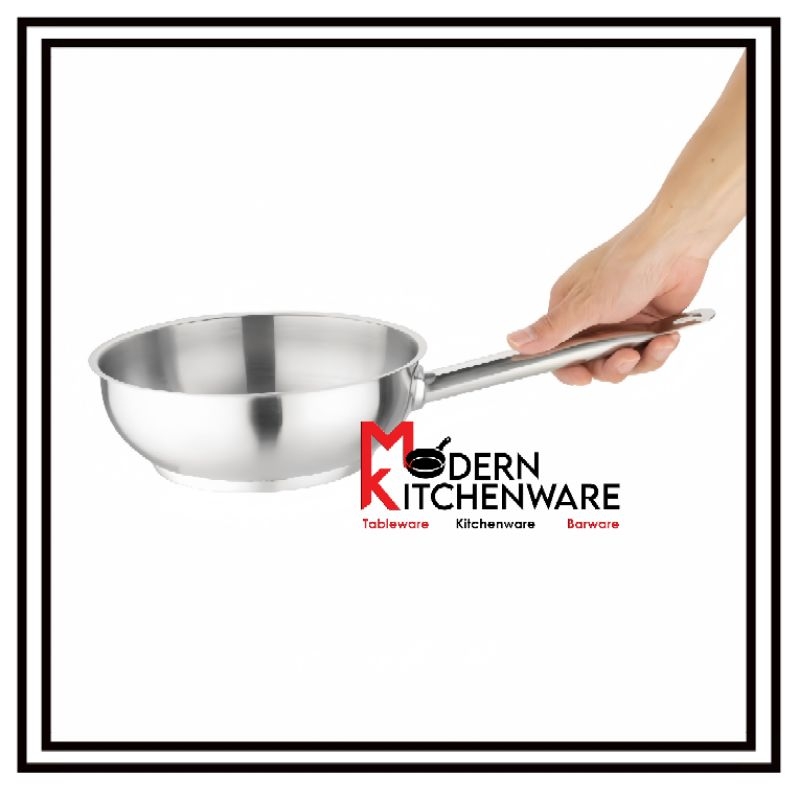 【ModernKitchenware】Qware Stainless Steel Sandwich Bottom Curved Saute ...
